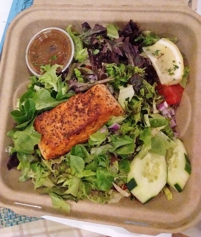 Proof that healthy choices don't require sacrifice. This salmon salad brings together garden freshness and omega-3s in delicious harmony.