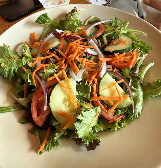 Fresh vegetables get the respect they deserve in this colorful salad that proves healthy eating doesn't mean boring eating.