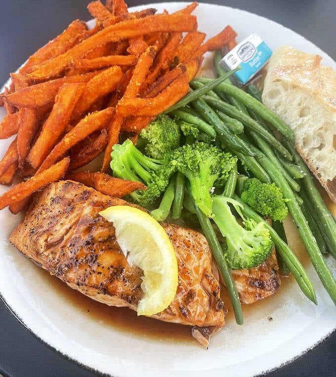 Glistening with sweet-savory glaze, this perfectly cooked salmon proves Michigan isn't just about lake fish and meat-and-potatoes.