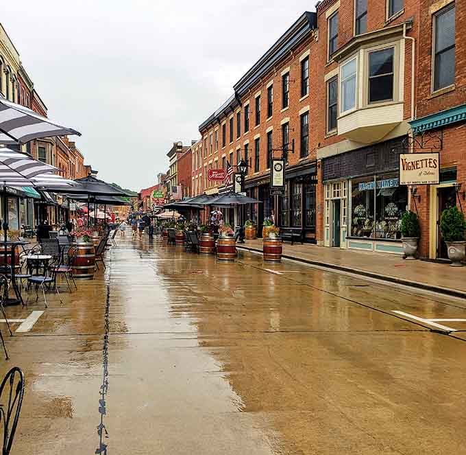 Downtown Galena's historic charm makes you wonder if time travel is real and you've accidentally gone back.
