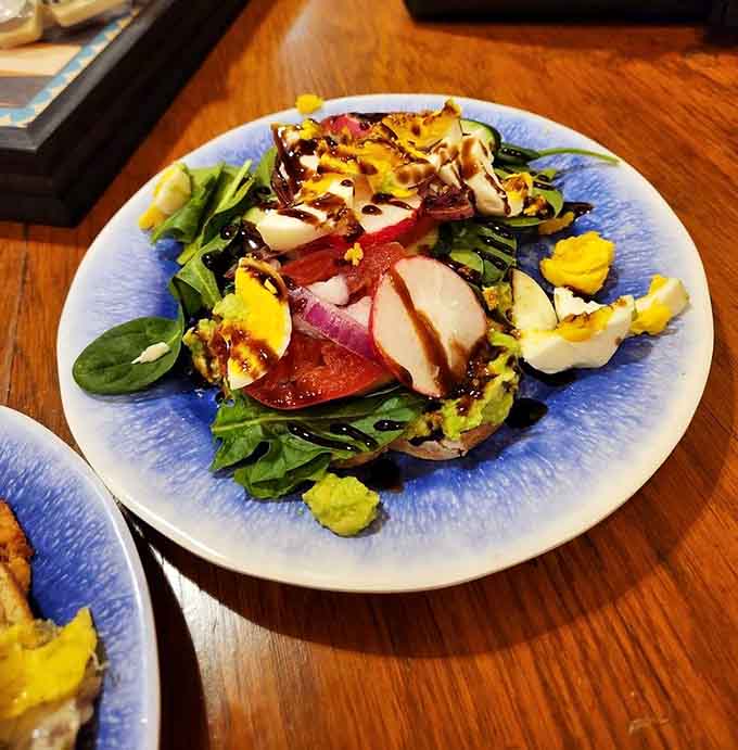 Avocado toast elevated beyond the Instagram clich&eacute;, piled high on an everything bagel with actual substance and flavor.