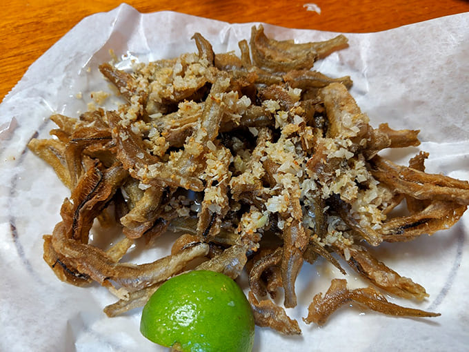 These crispy fried smelt are the kind of addictive bar snack that'll have you ordering a second round before finishing the first.