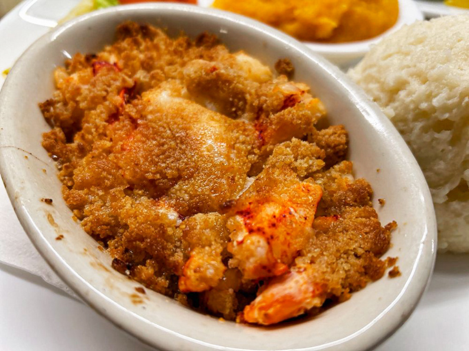 Lobster pie that makes you question all other comfort foods &ndash; tender chunks of lobster beneath a golden crumb topping that crunches with each heavenly bite.