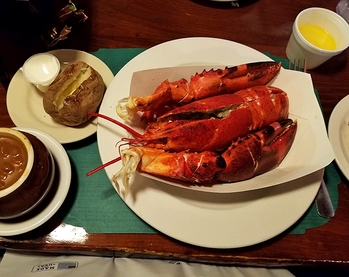 Simple perfection: steamed lobster, drawn butter, and green beans. Sometimes the classics don't need any improvement.