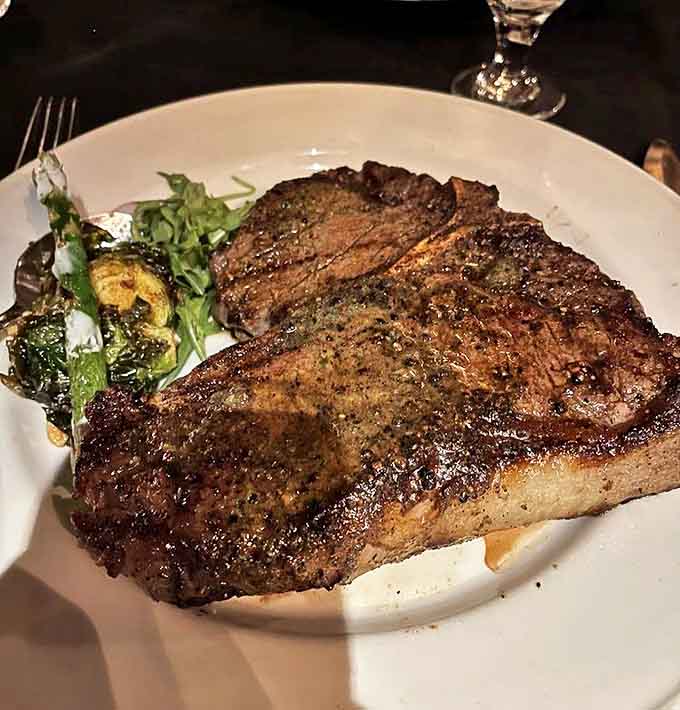 The porterhouse presents the best of both worlds &ndash; tender filet on one side, robust strip on the other, perfection throughout.