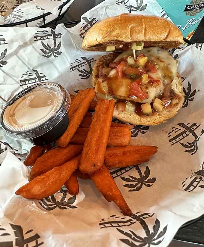 Golden sweet potato fries achieve that elusive perfect crisp, proving that sometimes simple done right beats fancy every time.