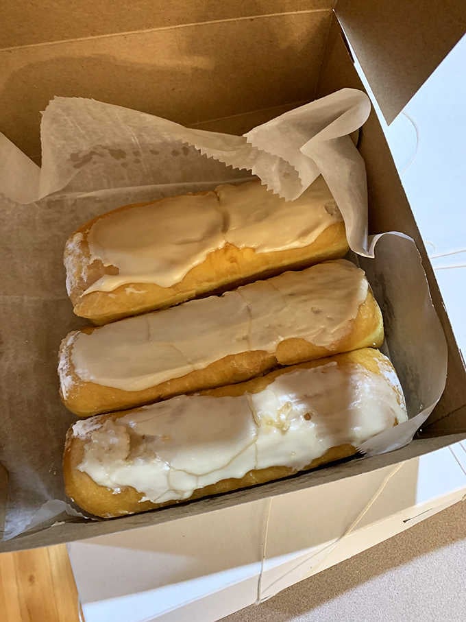 Long Johns: These cream-filled wonders are what eclairs dream of becoming when they grow up – pillowy, rich, and utterly irresistible.