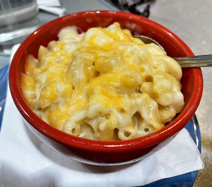 Mac and cheese that puts childhood memories to shame &ndash; creamy, cheesy goodness topped with a crunchy crown.