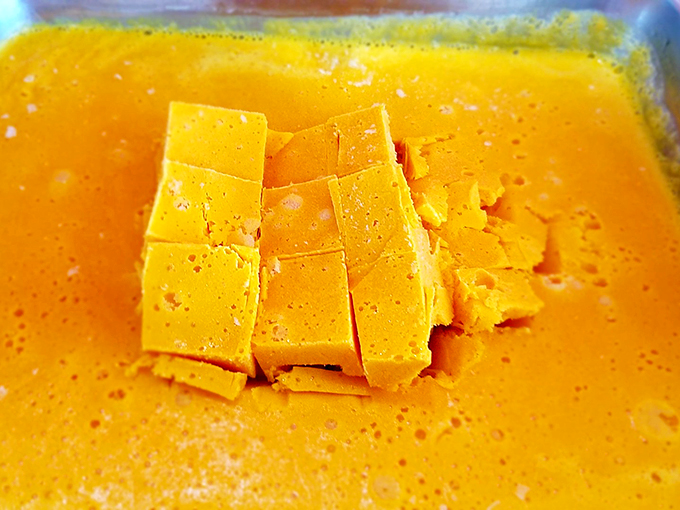 Sunshine in a bowl! This mango ice cream is so vibrant, it could brighten even the gloomiest Wisconsin winter day.