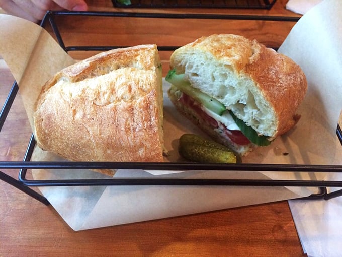 Simple perfection: The Maplebrook mozzarella sandwich proves that when ingredients are this fresh, less is magnificently more.