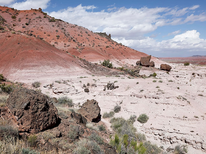 Who needs a paint-by-numbers when you've got a desert-by-colors? This vista is like a Bob Ross painting come to life, minus the happy little trees.