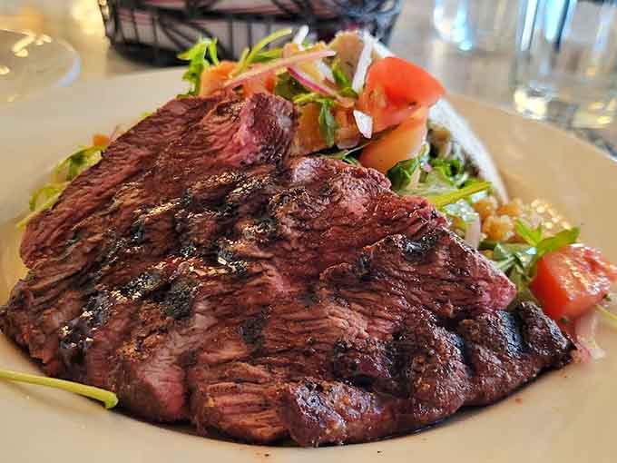 Steak cooked to perfection, because sometimes you need protein that doesn't apologize for being delicious and satisfying.