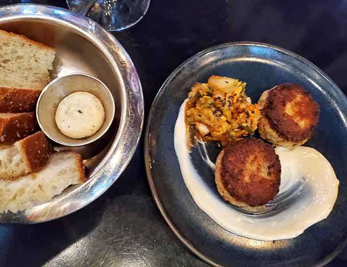 These aren't your average crab cakes, they're generous portions of sweet crab meat with just enough binder to hold things together without stealing the show.