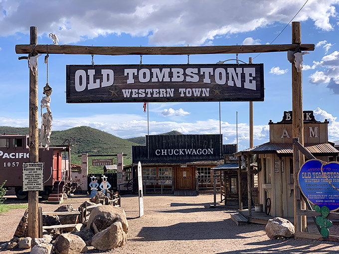 Old Tombstone Western Theme Park captures the spirit of frontier entertainment, where staged gunfights meet family-friendly fun.
