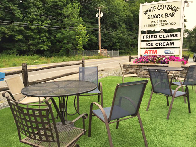 Dine with Mother Nature! This outdoor seating area proves that fresh air is the secret ingredient to any great meal.