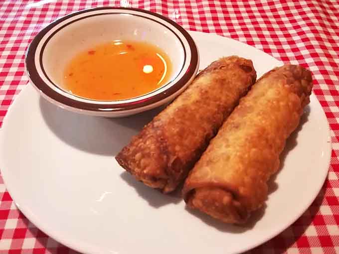 Crispy spring rolls offer a delightful detour into international flavors with every crunchy bite.