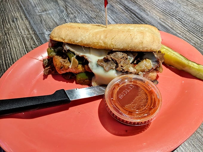 When a sandwich requires a knife to hold it together, you know you're in for a serious meal that'll keep you full until tomorrow.