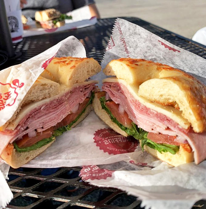 The Roma Italian sandwich showcases how a quality bagel can elevate cold cuts from lunch staple to crave-worthy indulgence.