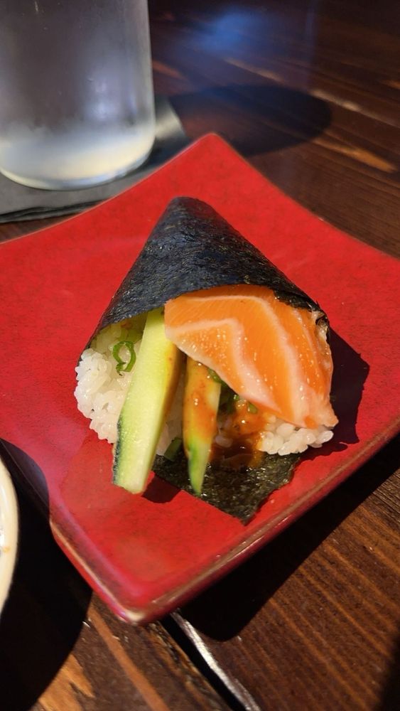 A perfect portable package of fresh salmon and cucumber wrapped in crisp nori – nature's ideal hand-held food.