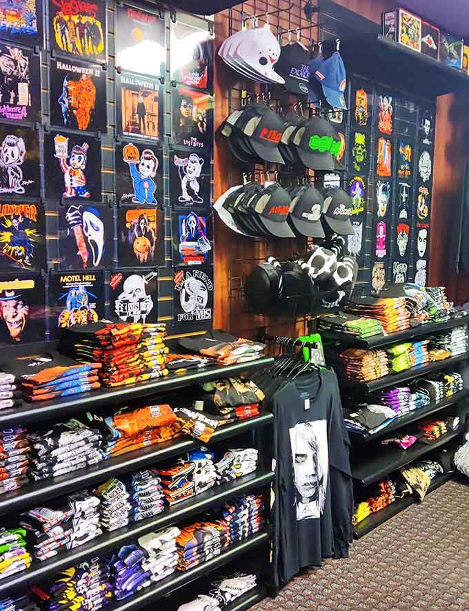 Horror-themed apparel lets you wear your love of scary movies literally on your sleeve, or chest, or head.