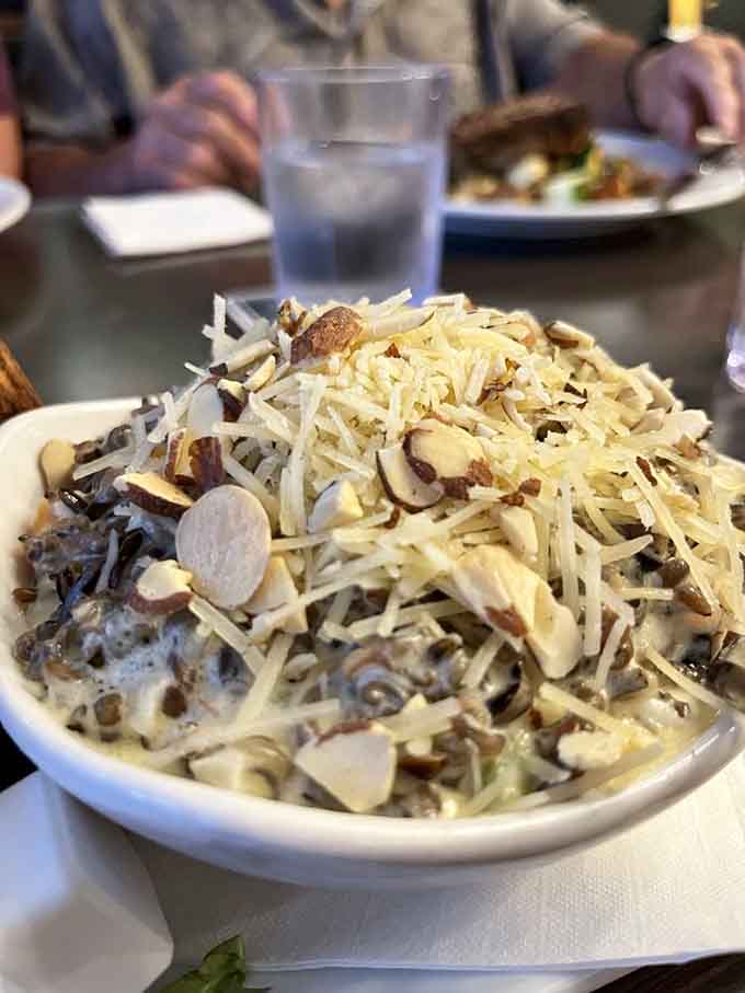 Wild rice hotdish topped with enough cheese to make any Minnesotan proud, comfort food at its finest.