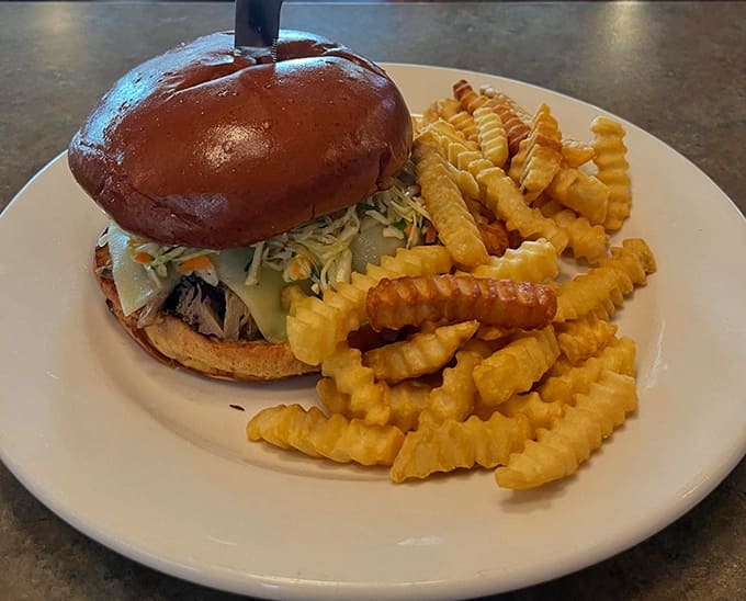 This Mexican pulled pork situation comes with enough toppings to build your own flavor adventure, choose wisely or just pile everything on.