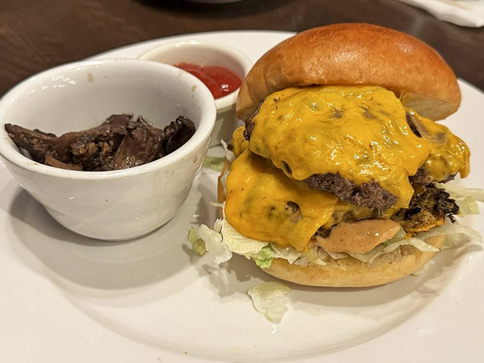 This burger understands the assignment: juicy patty, melted cheese, and structural integrity that holds up to the last bite.