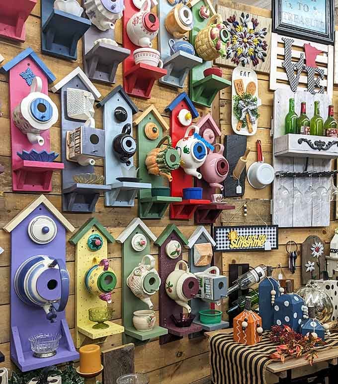 Someone turned teapots and kitchen items into whimsical birdhouses, proving that creativity and repurposing aren't just modern concepts but timeless arts.