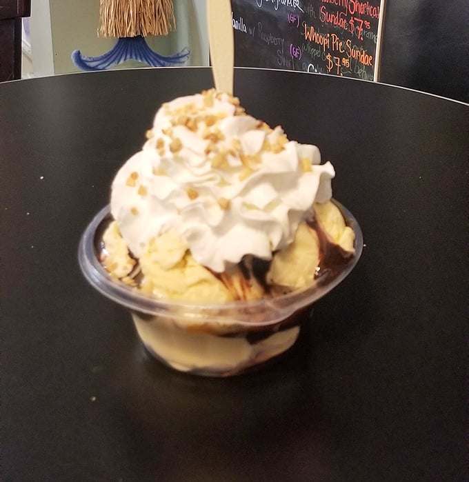 The Turtle Sundae arrives like edible architecture &ndash; hot fudge and caramel cascading over vanilla ice cream with the precision of a delicious waterfall.