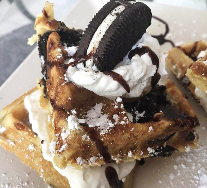 When Oreos meet waffles and whipped cream, magical things happen that would make your childhood self incredibly jealous of adult you.