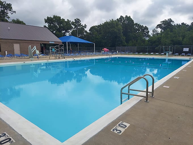 This sparkling pool provides the ultimate summer refreshment when the lake feels too adventurous and air conditioning feels too boring.