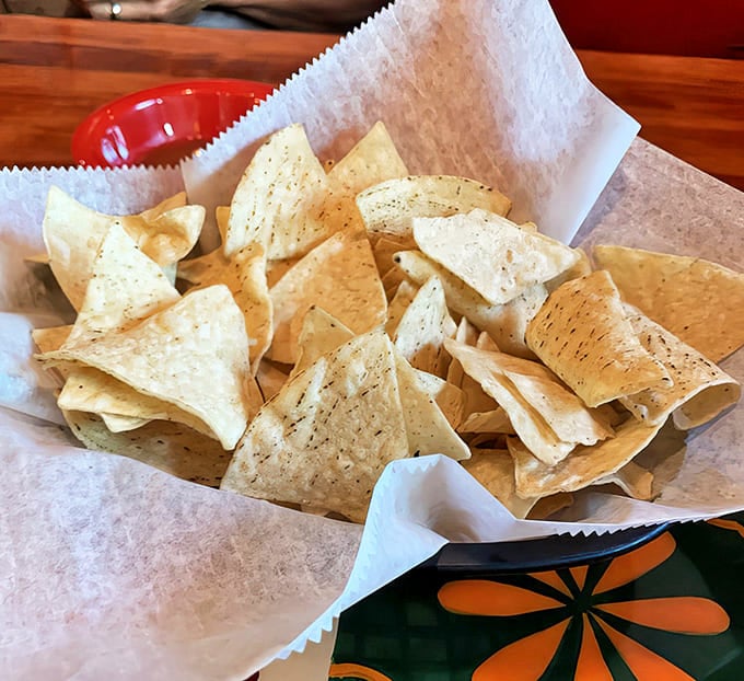 Chips: Not just a pre-meal placeholder but a proper introduction &ndash; crisp, house-made tortilla chips that actually taste like corn instead of just salt.