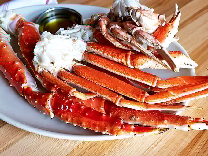 Crab legs: These magnificent crimson beauties require both commitment and the special tools provided &ndash; a delicious battle worth fighting.