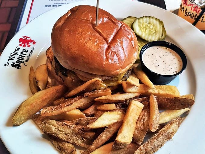 This isn't just any burger&mdash;it's a masterpiece of beef, cheese, and brioche that makes fast food chains weep with inadequacy.