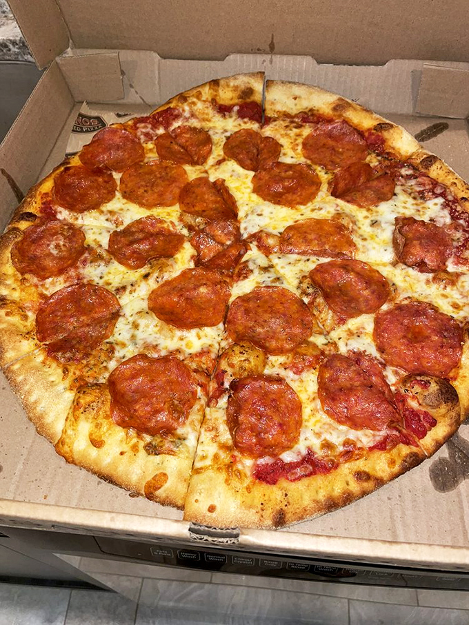 A pepperoni pizza so perfect it deserves its own Instagram account&mdash;crispy-edged pepperoni cups creating little pools of savory goodness.