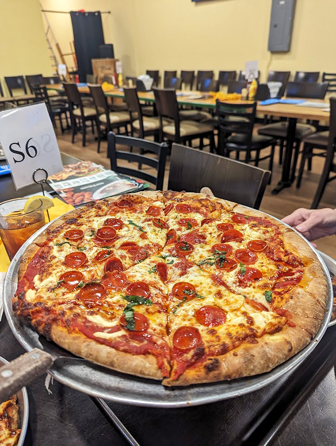 Pizza that demands to be photographed before eaten &ndash; bubbling cheese, perfectly crisped pepperoni, and a crust that strikes the ideal balance between chewy and crisp.