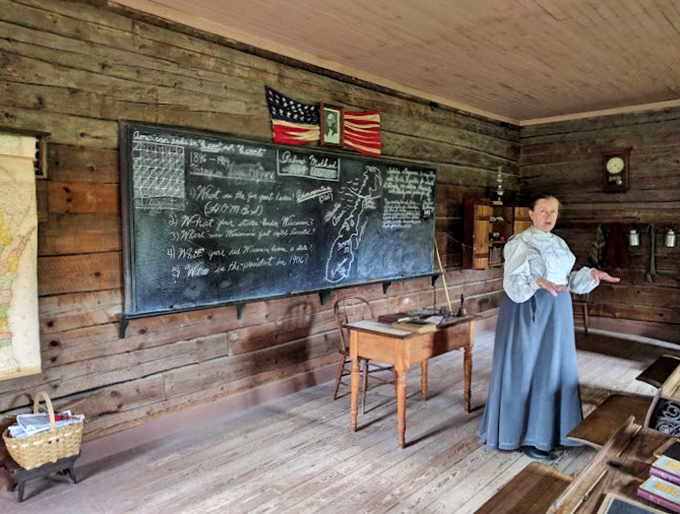 History class, but make it fun! This quaint schoolroom is giving major "Little House on the Prairie" vibes.