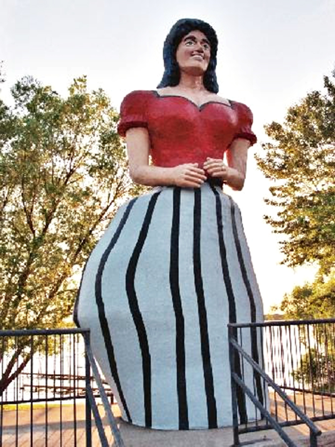 Hackensack's sweetheart! Lucette's rocking that red-and-white dress like it's Minnesota's national flag.