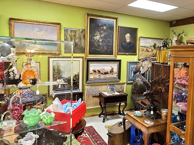 Art from every era creates a democratic gallery where masterpieces mingle with charming amateur works, each seeking a new admirer.