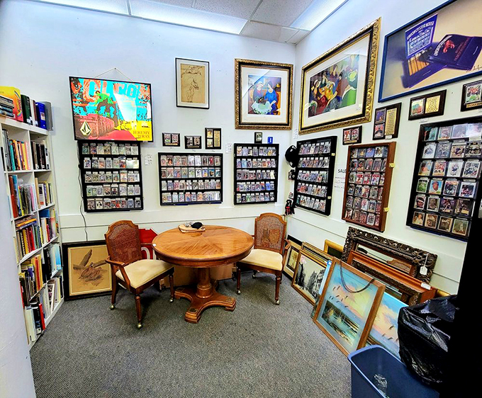Pull up a vintage chair and dive into sports history, where trading cards and memorabilia create a time capsule.