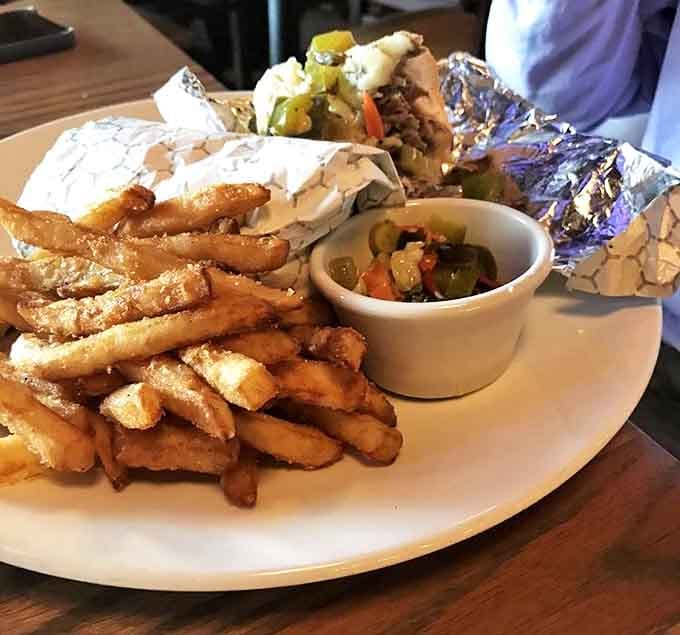 Beef sandwich & fries: The classic Chicago power couple &ndash; a juicy beef sandwich and golden fries ready to soak up any precious drippings.