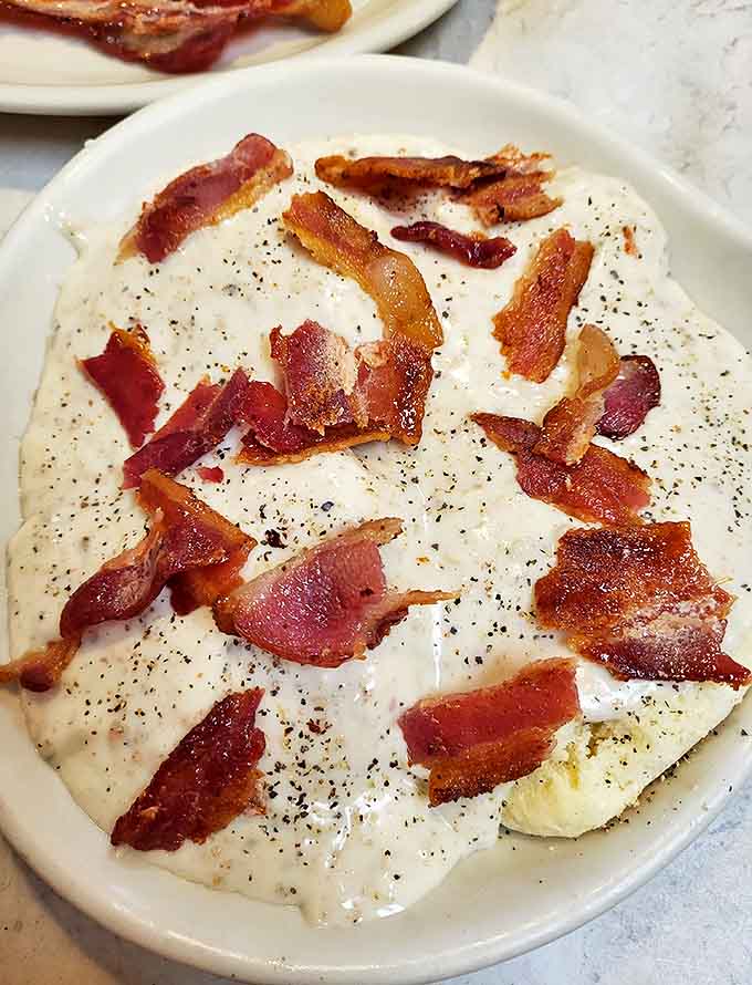 Biscuits and gravy &ndash; the ultimate Southern comfort breakfast that somehow tastes even better in a Michigan diner.