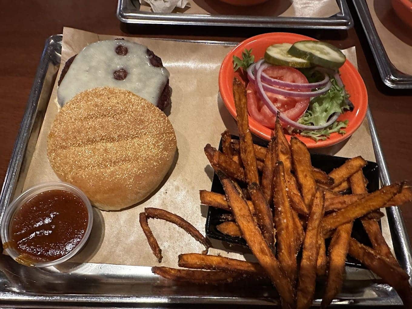 Sometimes a burger needs the perfect sidekick, and these sweet potato fries answer that call with crispy, flavorful enthusiasm.
