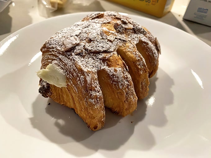 Almond-filled, sugar-dusted, and absolutely gorgeous, this bear claw is ready for its close-up and your immediate consumption.