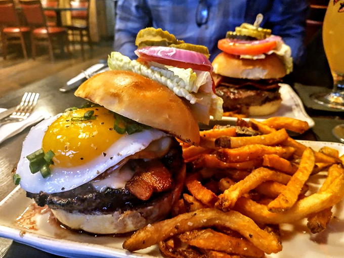 When a burger meets a sunny-side-up egg, magic happens. It's breakfast and dinner having a delicious affair.