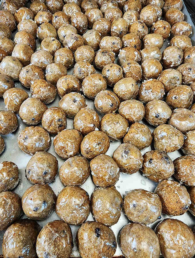 These blueberry donut holes are dangerously poppable – each one a perfect two-bite explosion of real fruit and tender dough.