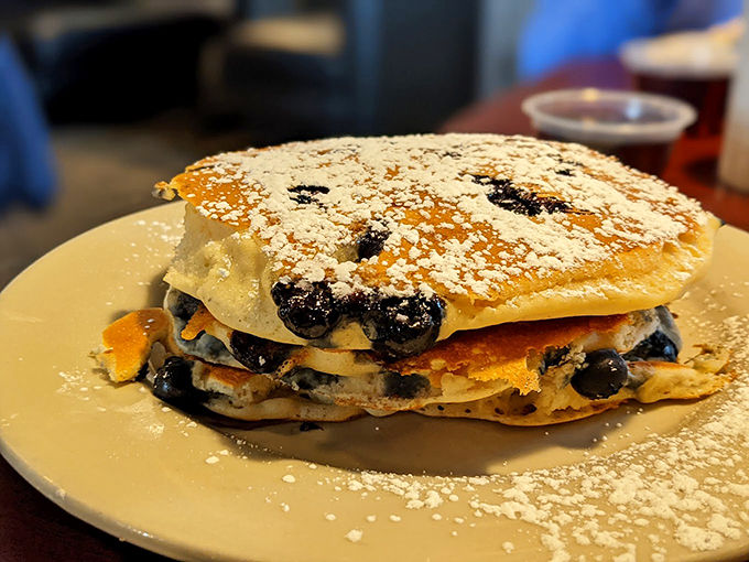 Blueberry pancakes that are more like blueberry cloud-cakes. Fluffy, sweet, and ready to make your morning magical.
