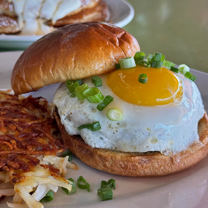 Rise and shine, burger time! This breakfast behemoth is here to cure what ales you, one delicious bite at a time.