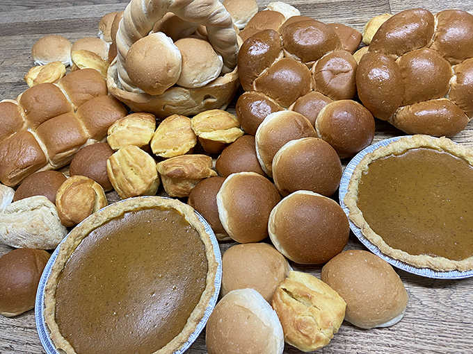 Fresh Buns: A carb-lover's fantasy lineup – golden, perfectly shaped rolls that make store-bought bread look like a sad, distant relative.