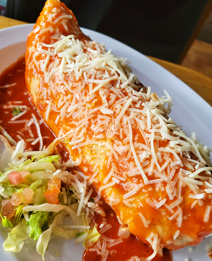This isn't just a burrito; it's a masterclass in structural engineering &ndash; somehow containing a universe of flavors without surrendering to gravity.